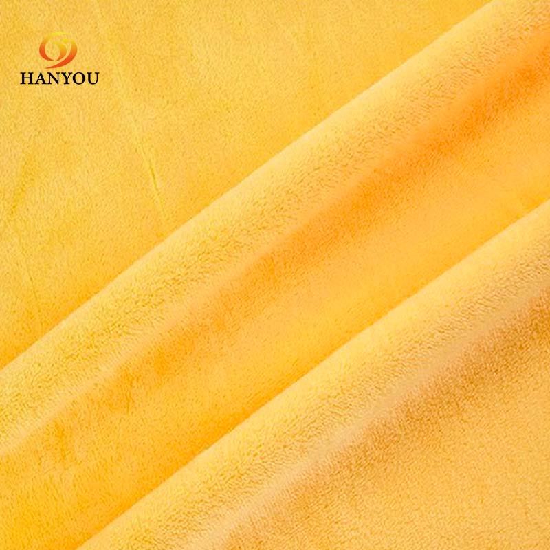 Hanyo Custom Colors 100% Polyester Plain Super Soft Velvet Fabric