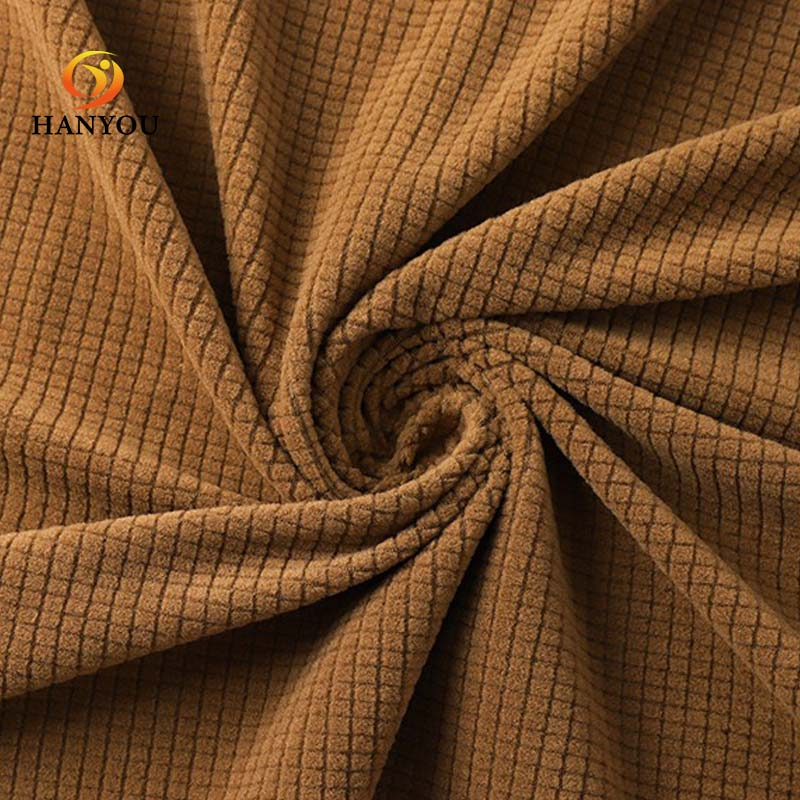 Hanyo Checkered Jacquard Polar Fleece Fabric