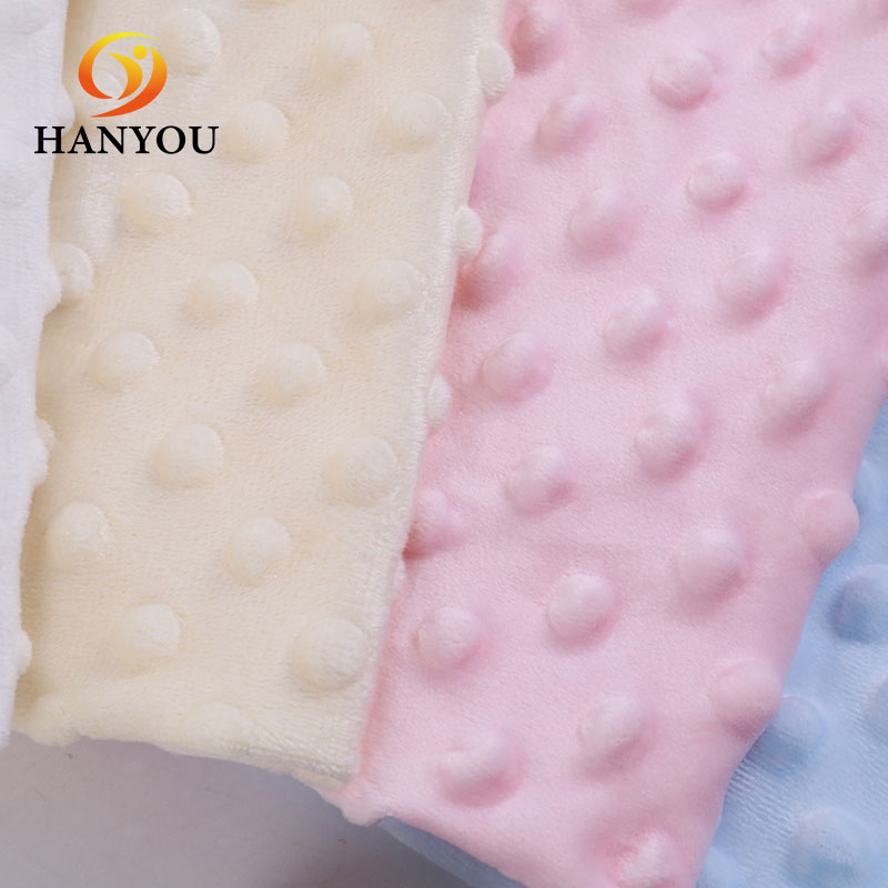 Hanyo100% Polyester Vải chấm bi lúm đồng bằng